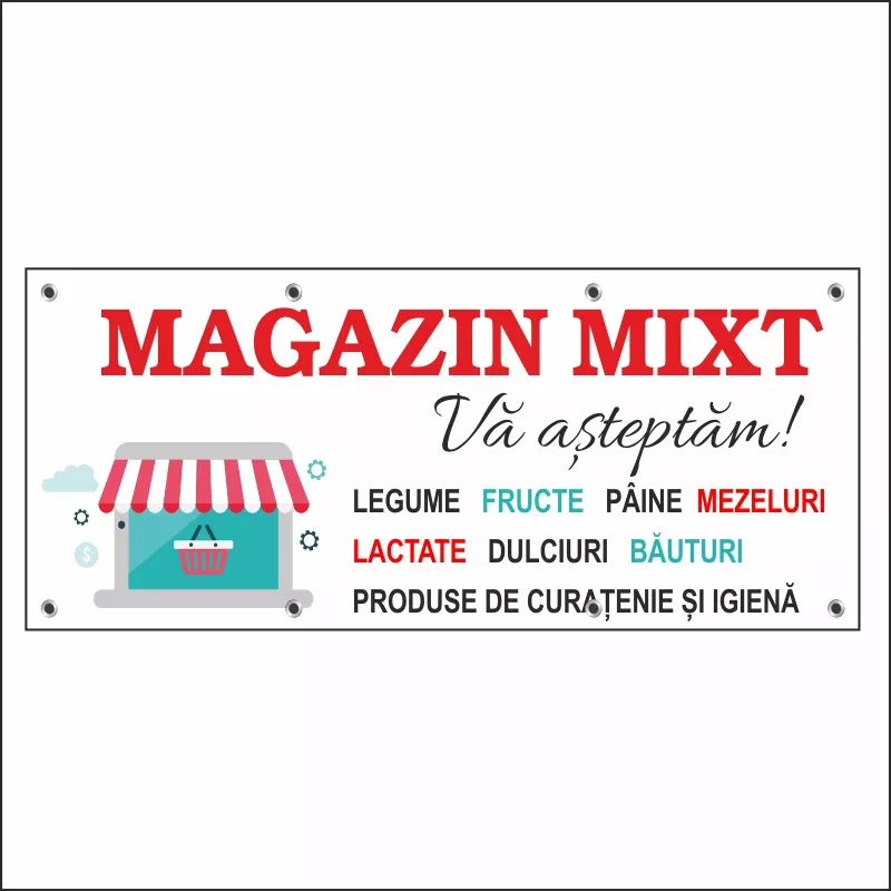 Banner MEDIA Magazin mixt model 2 300 x 120 cm BANIMG209 - cel.ro