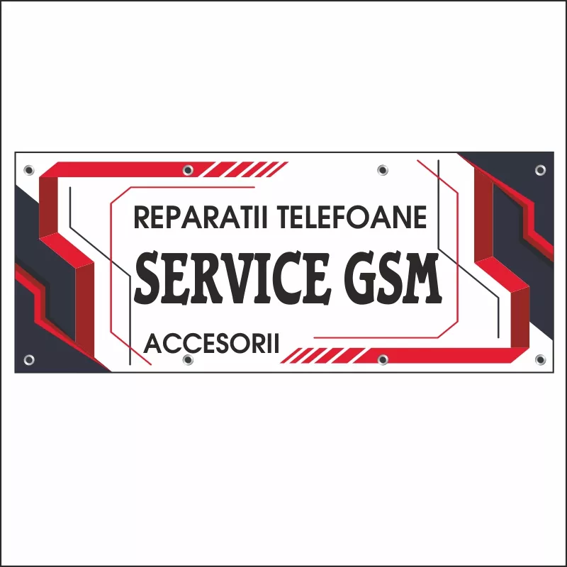 Banner MEDIA Service GSM model 1 300 x 120 cm BANIMG270 - cel.ro