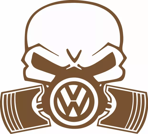 Sticker auto IMAGE Piston skull VOLKSWAGEN cupru 22 x 20 cm ...
