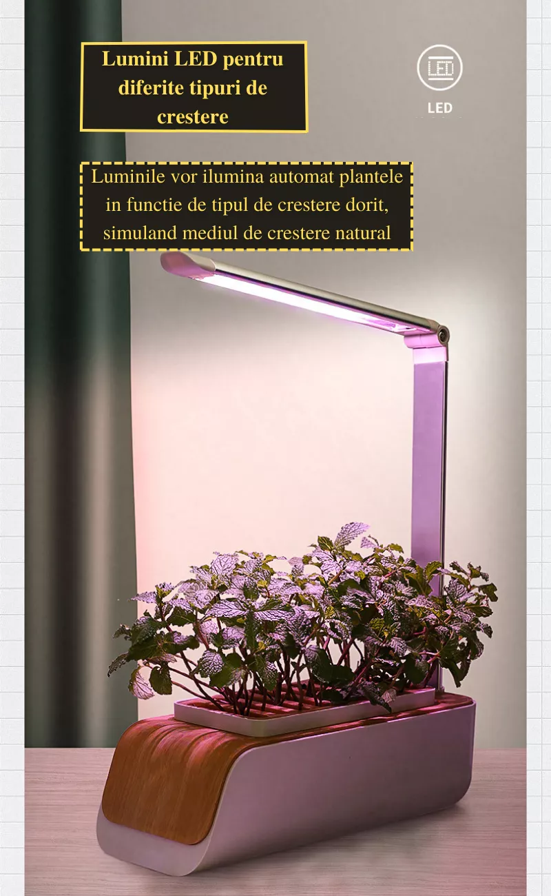 Ghiveci de plante inteligent BLOOMANT pentru flori fructe si legume ...