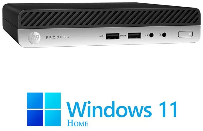 Mini PC HP ProDesk 400 G5 Hexa Core i5-9500T 16GB DDR4 SSD Win 11 Home ...