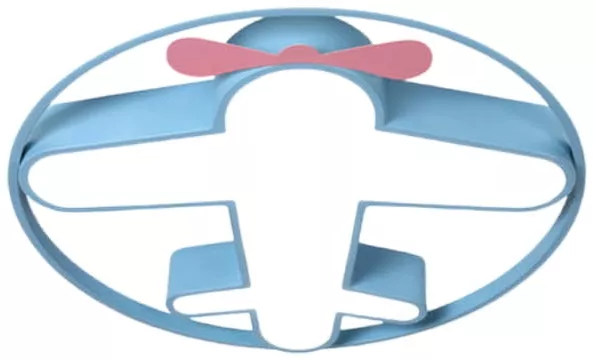 Plafoniera dormitor copil LuminiLux Albastru 50 cm Metal LED ...