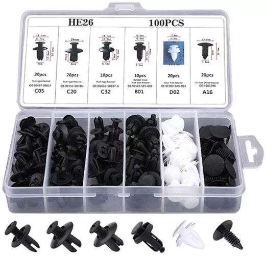 Set 100 clipsuri auto universale pentru montaj AVX-AG717 - cel.ro