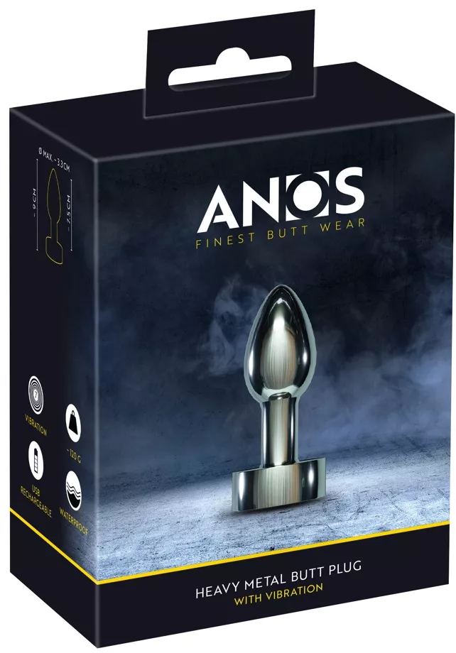 Dop anal cu vibratie Heavy Metal Butt Plug rezistent la apa vmcg ...