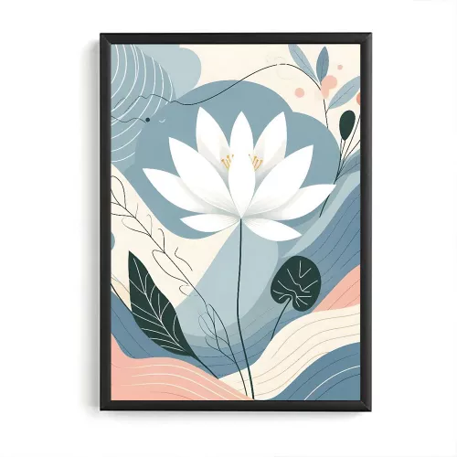 Tablou abstract model Abstract Floral - 10 Neagra 60 x 90 cm 1001511 ...