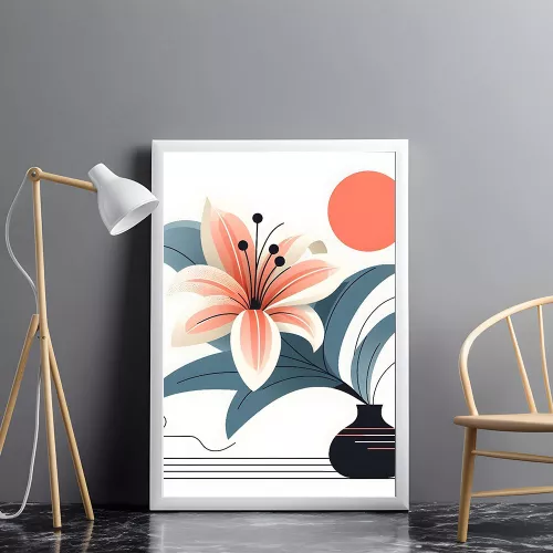 Tablou abstract model Abstract Floral - 13 Neagra 60 x 90 cm 1001547 ...