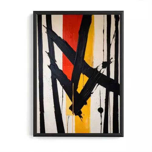 Tablou abstract model Modern Painting - 08 Neagra 60 x 90 cm 1001835 ...
