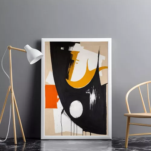 Tablou abstract model Modern Painting - 09 Alba 60 x 90 cm 1001843 - cel.ro