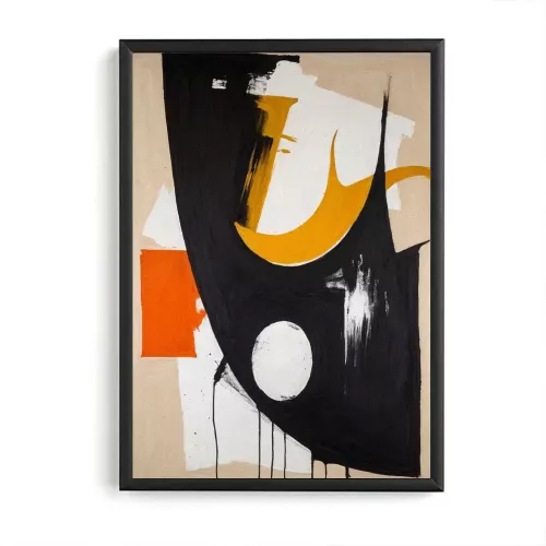 Tablou abstract model Modern Painting - 09 Alba 60 x 90 cm 1001843 - cel.ro