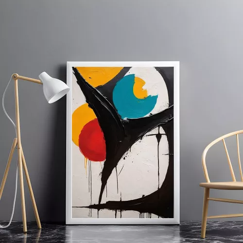 Tablou abstract model Modern Painting - 13 Alba 60 x 90 cm 1001891 - cel.ro