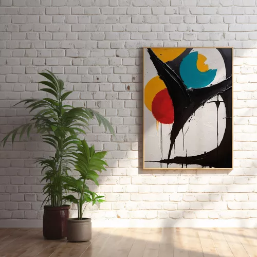 Tablou abstract model Modern Painting - 13 Alba 60 x 90 cm 1001891 - cel.ro