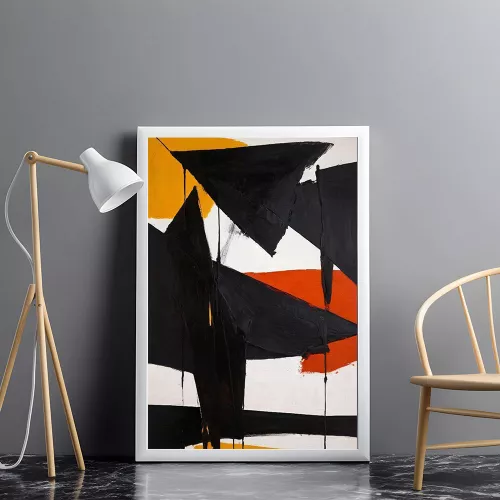 Tablou abstract model Modern Painting - 15 Neagra 60 x 90 cm 1001919 ...