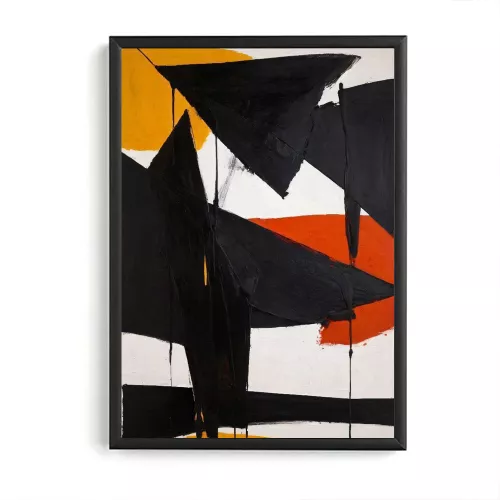 Tablou abstract model Modern Painting - 15 Neagra 60 x 90 cm 1001919 ...