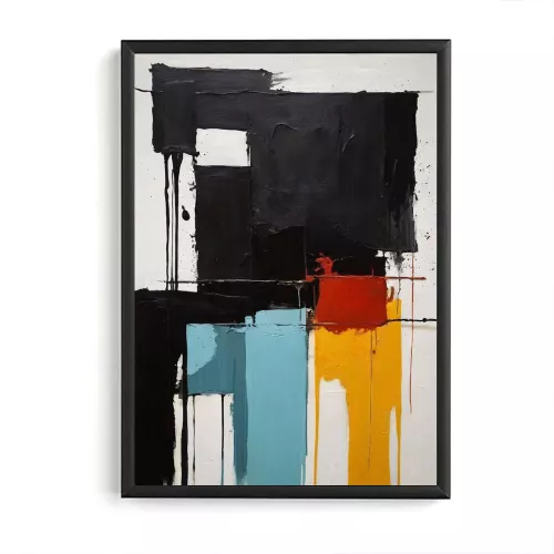 Tablou abstract model Modern Painting - 17 Alba 60 x 90 cm 1001939 - cel.ro