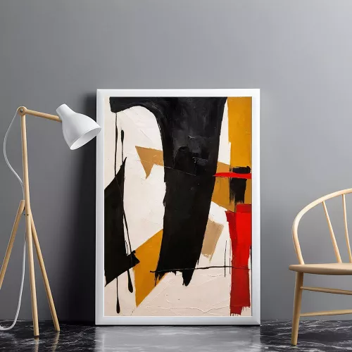 Tablou abstract model Modern Painting - 22 Alba 60 x 90 cm 1001999 - cel.ro