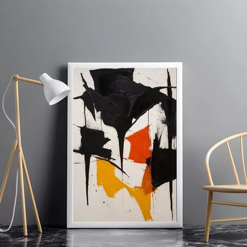 Tablou abstract model Modern Painting - 24 Neagra 60 x 90 cm 1002027 ...