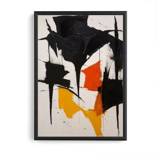 Tablou abstract model Modern Painting - 24 Neagra 60 x 90 cm 1002027 ...