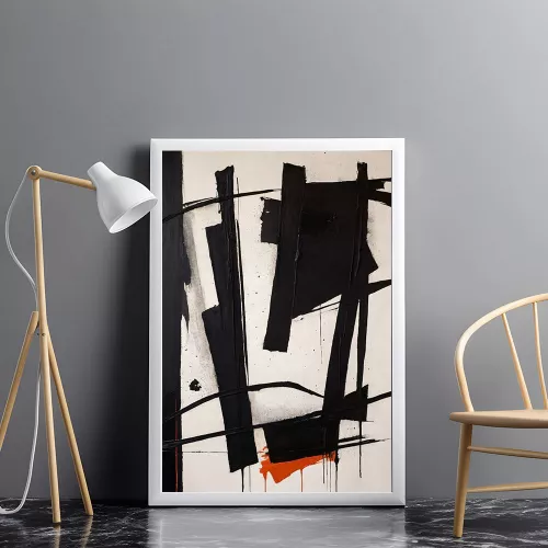 Tablou abstract model Modern Painting - 26 Neagra 60 x 90 cm 1002051 ...