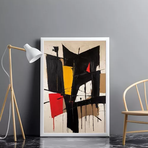 Tablou abstract model Modern Painting - 28 Alba 60 x 90 cm 1002071 - cel.ro