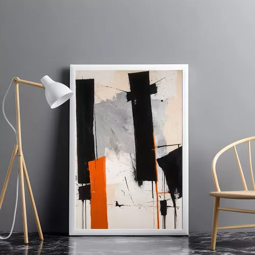 Tablou abstract model Modern Painting - 30 Alba 60 x 90 cm 1002095 - cel.ro