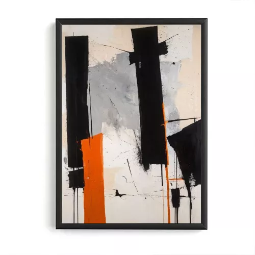 Tablou abstract model Modern Painting - 30 Alba 60 x 90 cm 1002095 - cel.ro