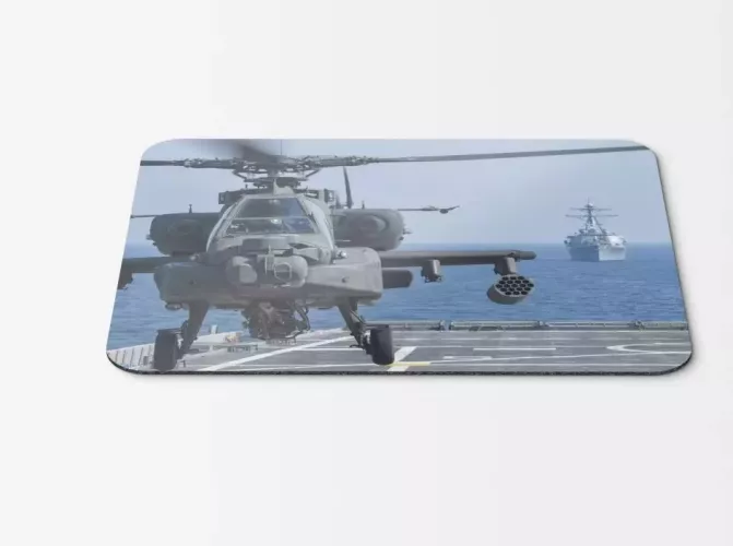 Mouse Pad Apache Ah Attack Helicopter Us Army U S Air Force - 21.5 x 27 ...
