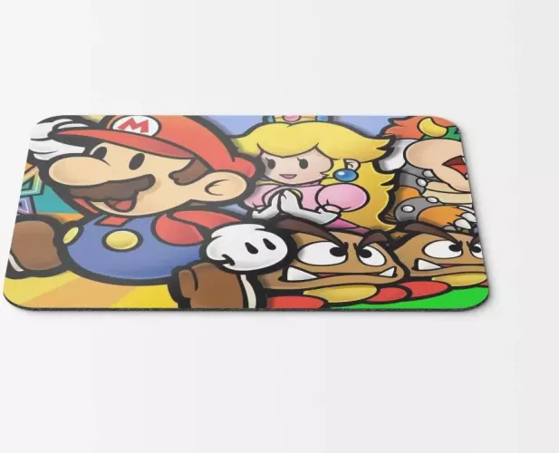 Mouse Pad Super Mario Bowser Paper Princess Peach Goomba - 21.5 x 27 x ...