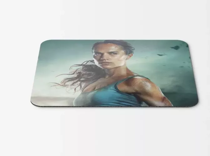 Mouse Pad Tomb Raider Alicia Vikander Lara Croft - 21.5 X 27 X 0.3cm ...