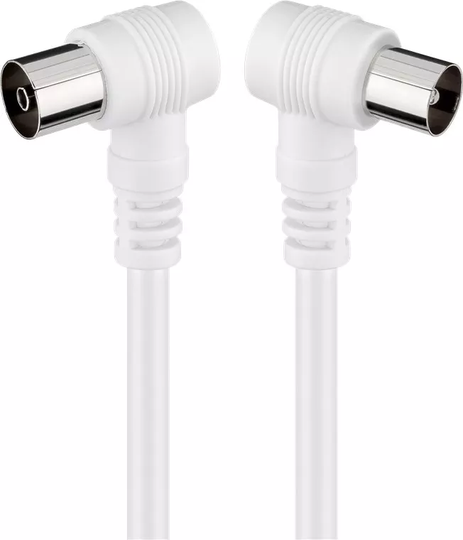 Cablu coaxial 90 grade la coaxial 90 grade 10m dublu ecranat Goobay ...