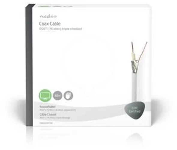 Cablu coaxial in rulouri - RG6T - 75 ohmi - dublu izolat - ECA - 50 0 m ...