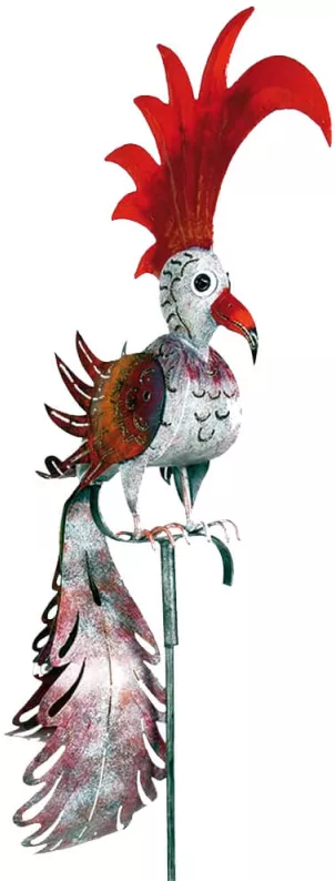 Decoratiune metalica gradina Pasare exotica cu tija 168 cm HD5139 - cel.ro