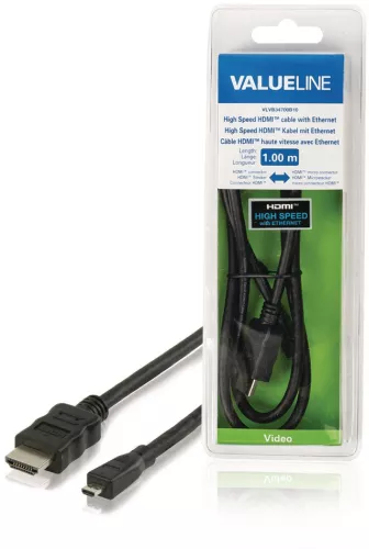 Cablu micro HDMI - HDMI tata-tata High Speed Ethernet 1m VALUELINE ...