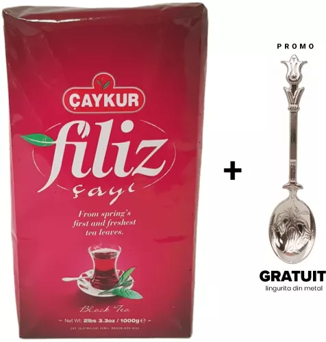 Ceai Negru Turcesc Caykur Filiz + Cadou Lingurita din metal - 500 g ...