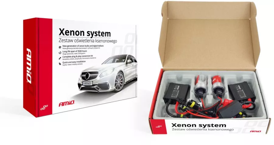 Kit XENON AC model SLIM compatibil H4-3 BIXENON 35W 9-16V 4300K ...