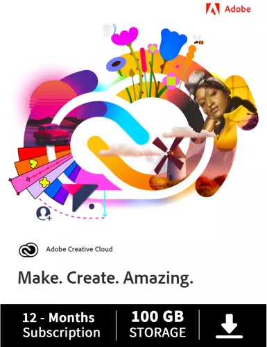 Adobe Creative Cloud 100 GB MacOS/Windows All Apps 1 An Binding Account ...