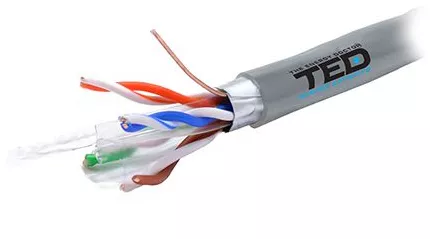 CABLU FTP CAT 6 CUPRU 0.52MM 305M TED ELECTRIC KAB-TED6 - cel.ro