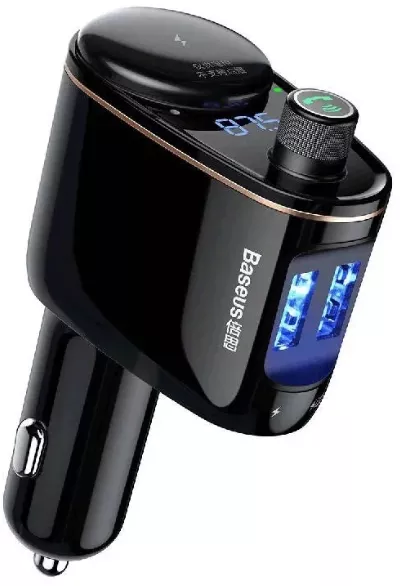Modulator FM Bluetooth Baseus S-06 2x USB Negru cchc000001 - cel.ro