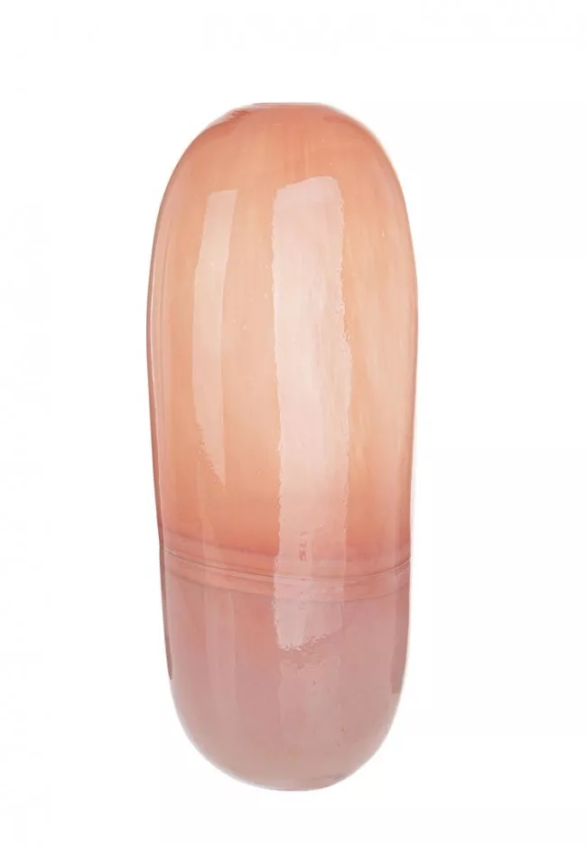 Set 2 vaze flori sticla roz Sagitta 16x11.3x37.5 cm 0201094 - cel.ro