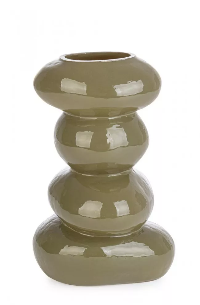 Set 6 vaze flori sticla verde maslin Sven 15x23 cm 0200274 - cel.ro