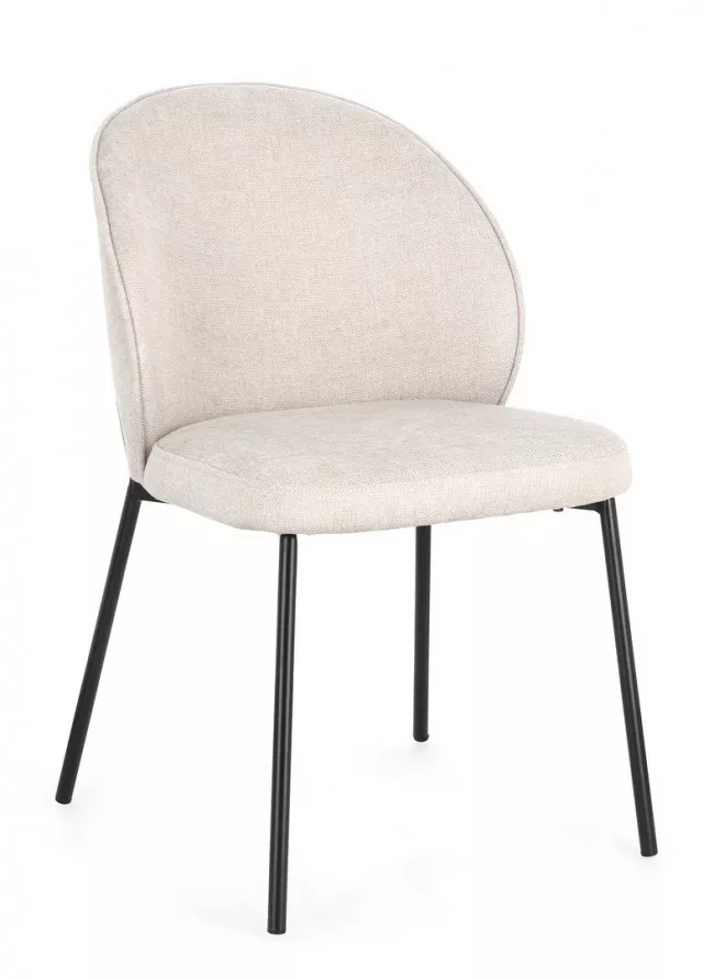 Set 2 scaune negru bej Wendy 54x60x83 cm 0730127 - cel.ro