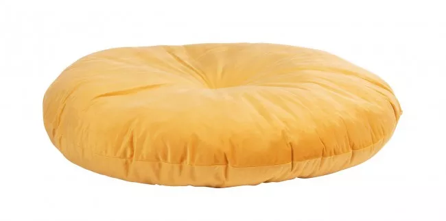 Set 4 perne podea catifea galbena Artemis 90 cm 0463721 - cel.ro