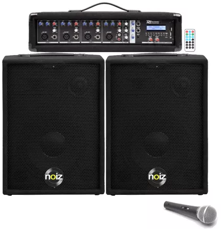 Set boxe cu mixer amplificat 200W Speech Audio System 1 59790 - cel.ro