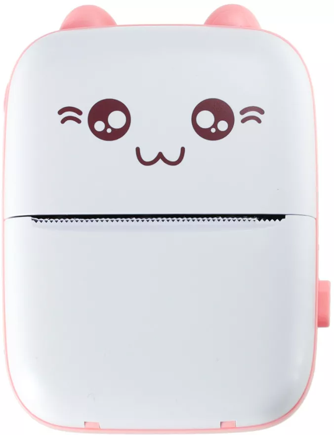 Mini imprimanta termica portabila pentru telefon model pisica roz 1 ...