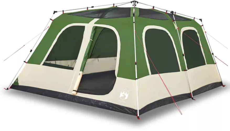 VidaXL Cort de familie cupola 10 persoane setare rapida verde 4004239 ...