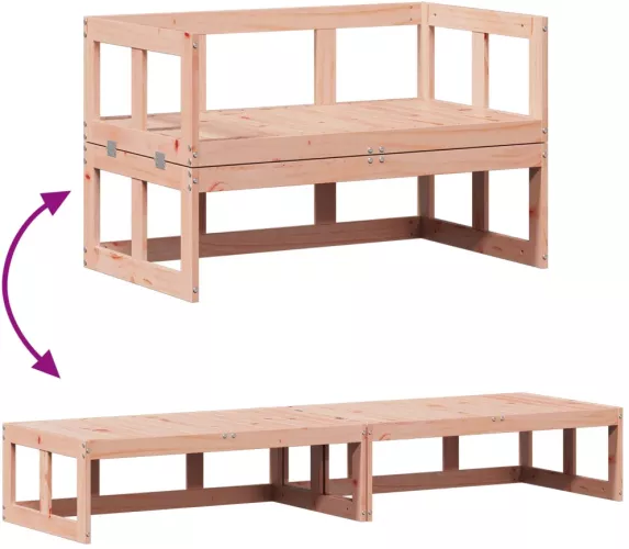 VidaXL Canapea bancheta extensibila de gradina lemn masiv douglas 832613