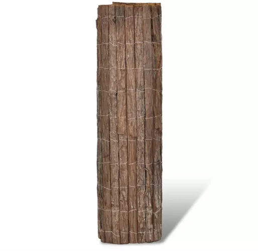 VidaXL Gard din scoarta de copac 400 x 100 cm 141604 - cel.ro