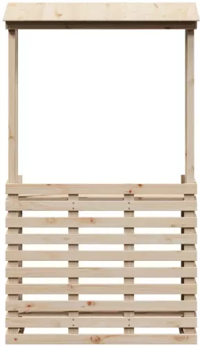 VidaXL Masa bar de exterior cu acoperis 112 5x57x195 5 cm lemn masiv 832534