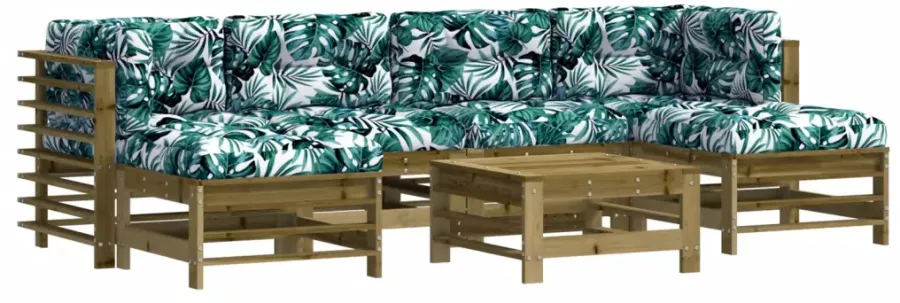 VidaXL Set mobilier de gradina cu perne 7 piese lemn de pin tratat 3185954