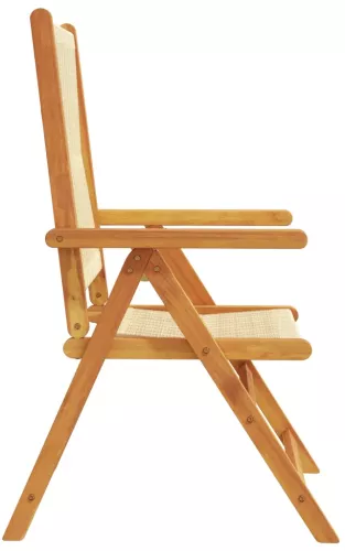 VidaXL Scaune de gradina rabatabile 4 buc. bej lemn masiv acacia ...