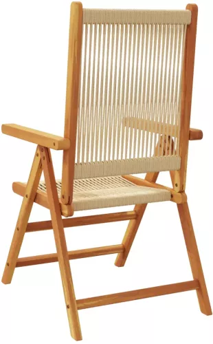VidaXL Scaune de gradina rabatabile 4 buc. bej lemn masiv acacia ...